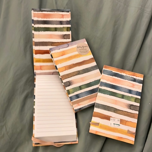 kelly green | Office | Watercolor Stripped Notepads Wstrap 8 Sheet ...